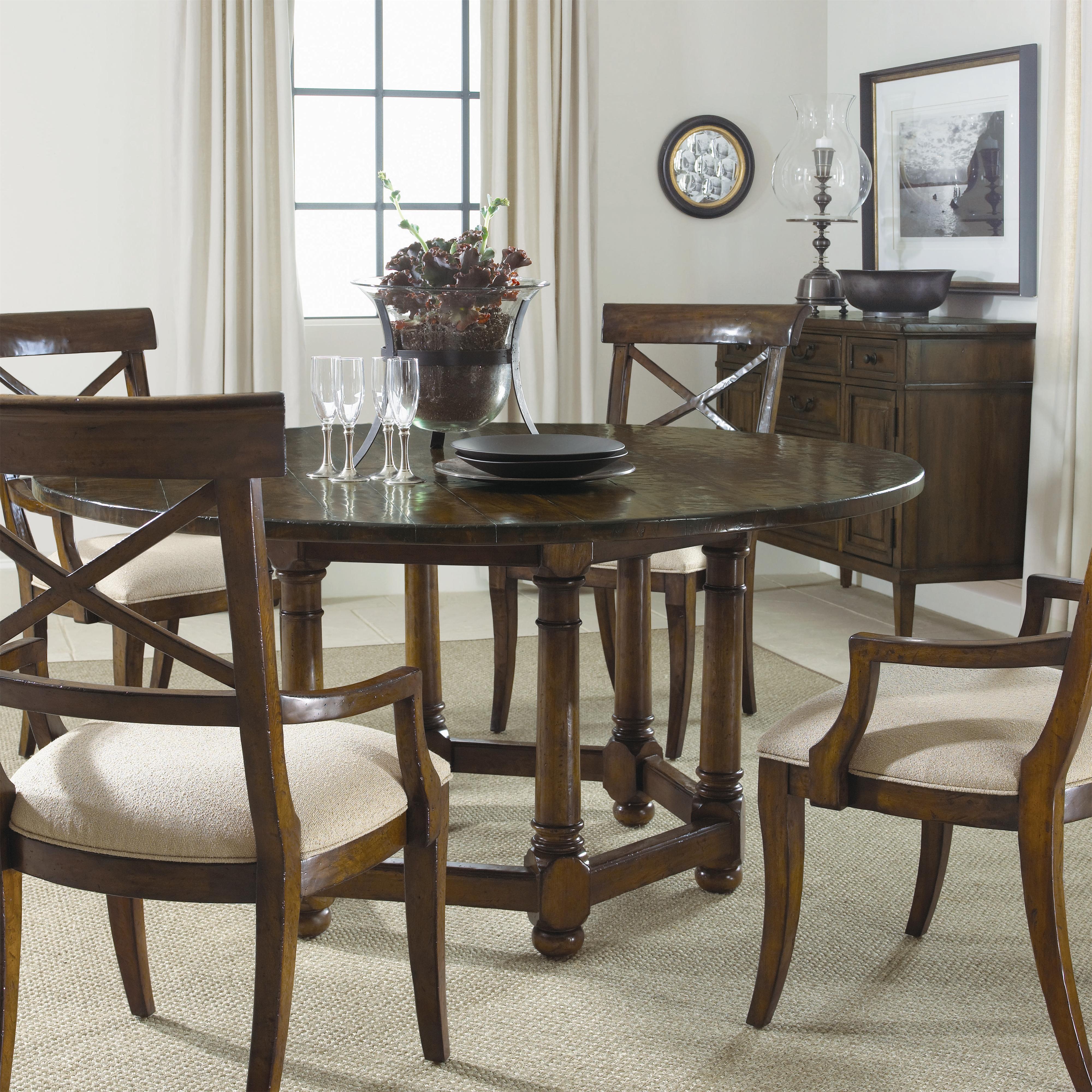 Bernhardt Vintage Patina 62 Round Dining Room Table Johnny Janosik